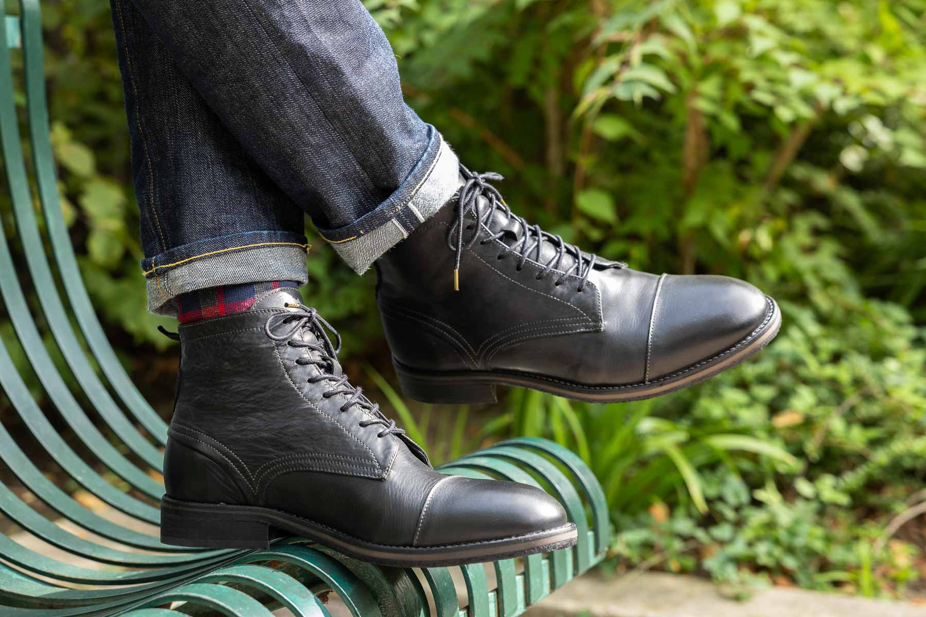 Palmer Hudson - Boots Black Hudson. Semmelle gomme. Chaussure en cuir ...