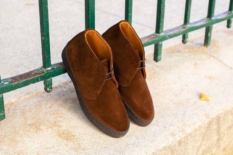 Sanders - Hannah Boots Polo marron semelle crêpe Made in UK – British Shoes
