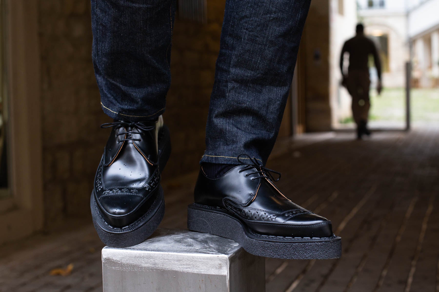 George Cox - Black Strummer Gib – British Shoes